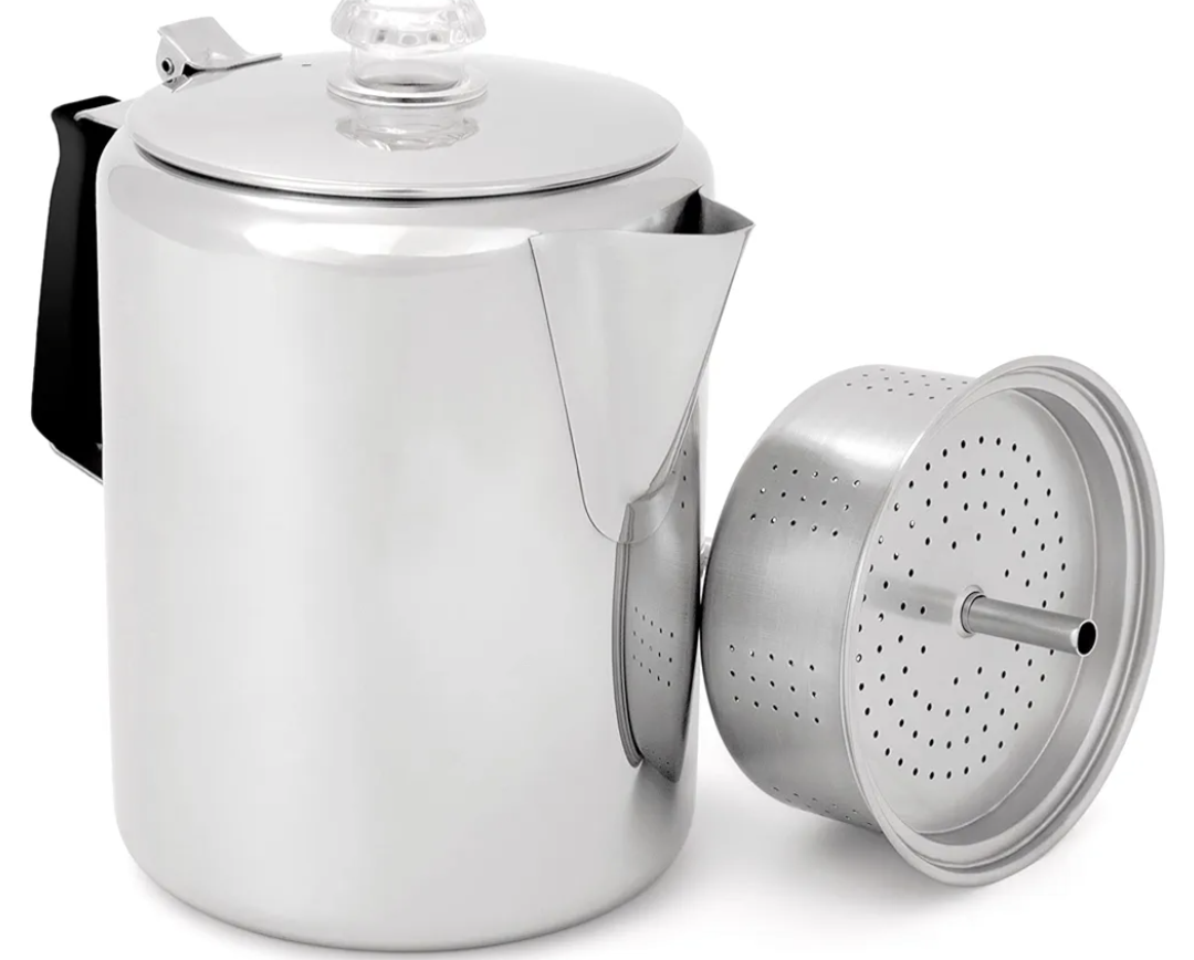 12 cup Staineless Steel Percolator by GSI | MKE Outdoor Indoor Exchange